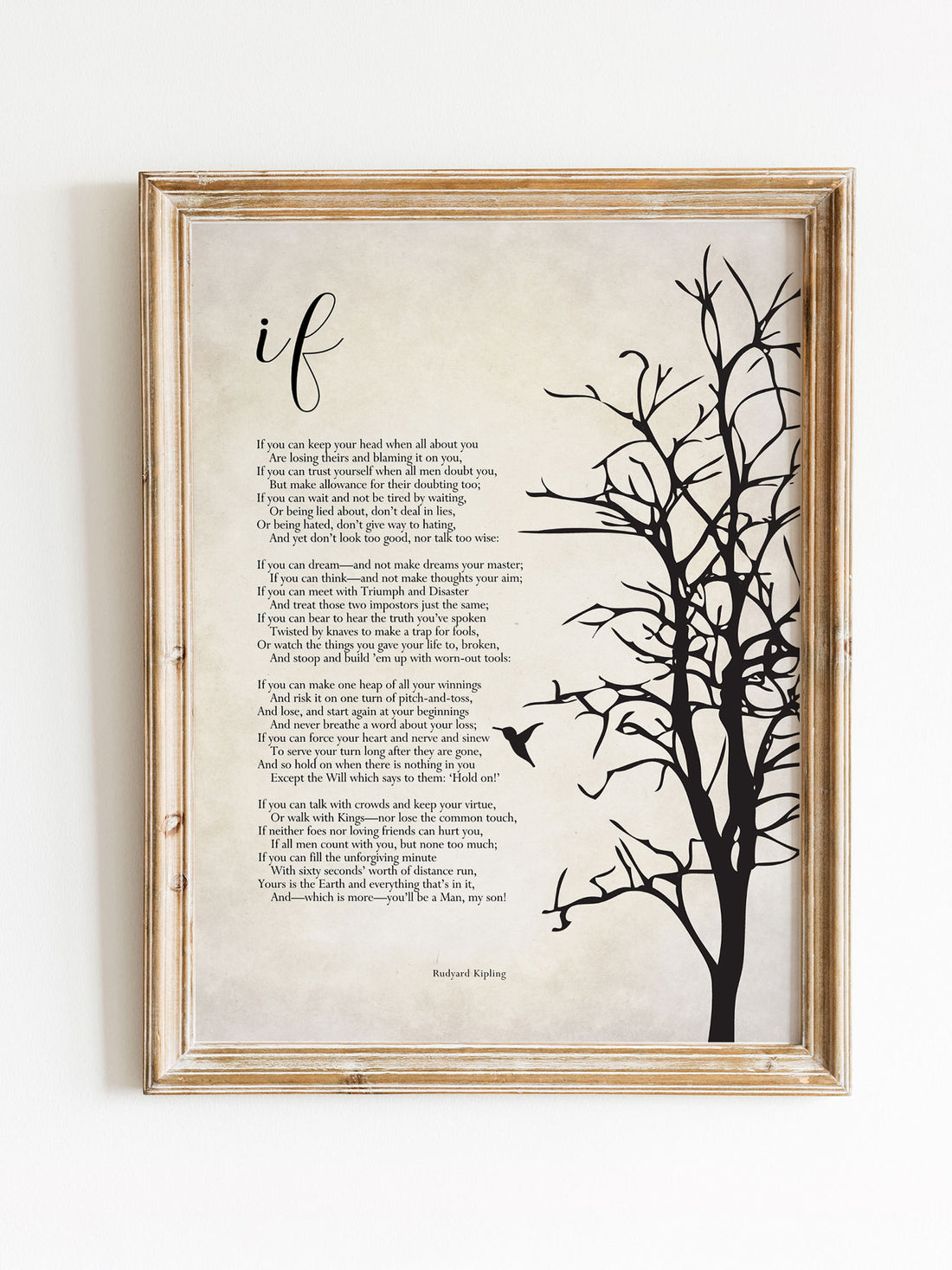 If Poem Print by Rudyard Kipling – Inspirational Art – Motivational Wa ...