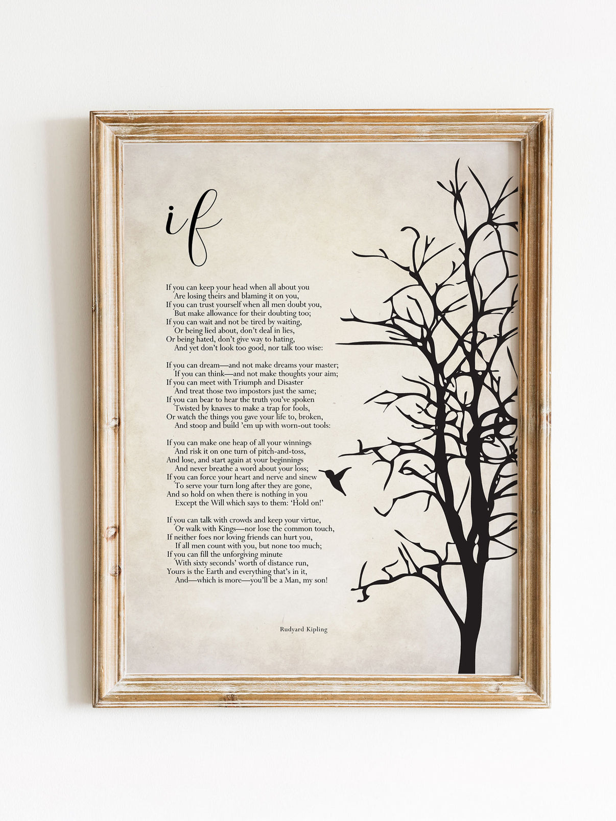 If Poem Print by Rudyard Kipling – Inspirational Art – Motivational Wa ...
